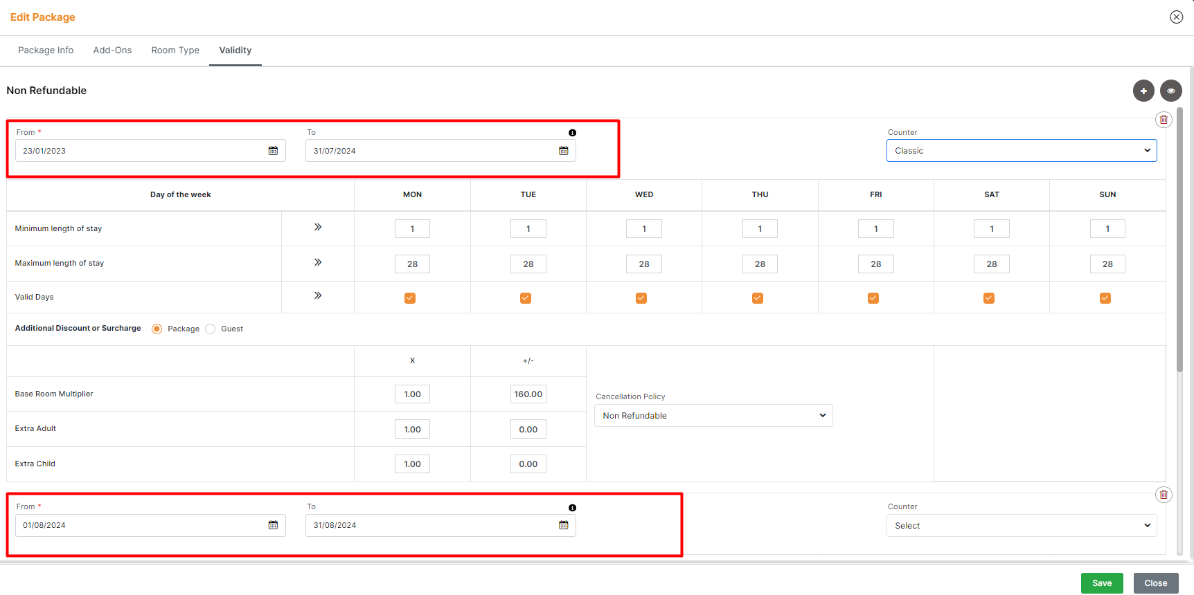 STAAH MAX Booking Engine V2- How to apply Package Validity?
